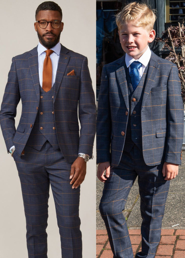 Marc Darcy Jenson Marine Matching Father & Son 3 Piece Suit | SuitsMe