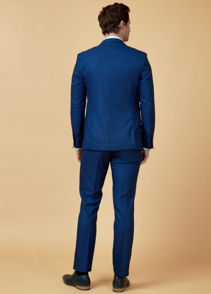 Mens Marc Darcy Danny Royal Blue 3 piece Suit | SuitsMe