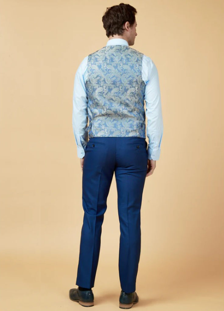 Mens Marc Darcy Danny Royal Blue 3 piece Suit | SuitsMe