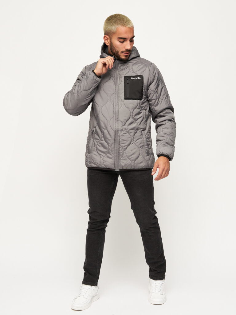 Mens Bench Padded Onion Stitch Bubble Hooded Coat | SuitsMe