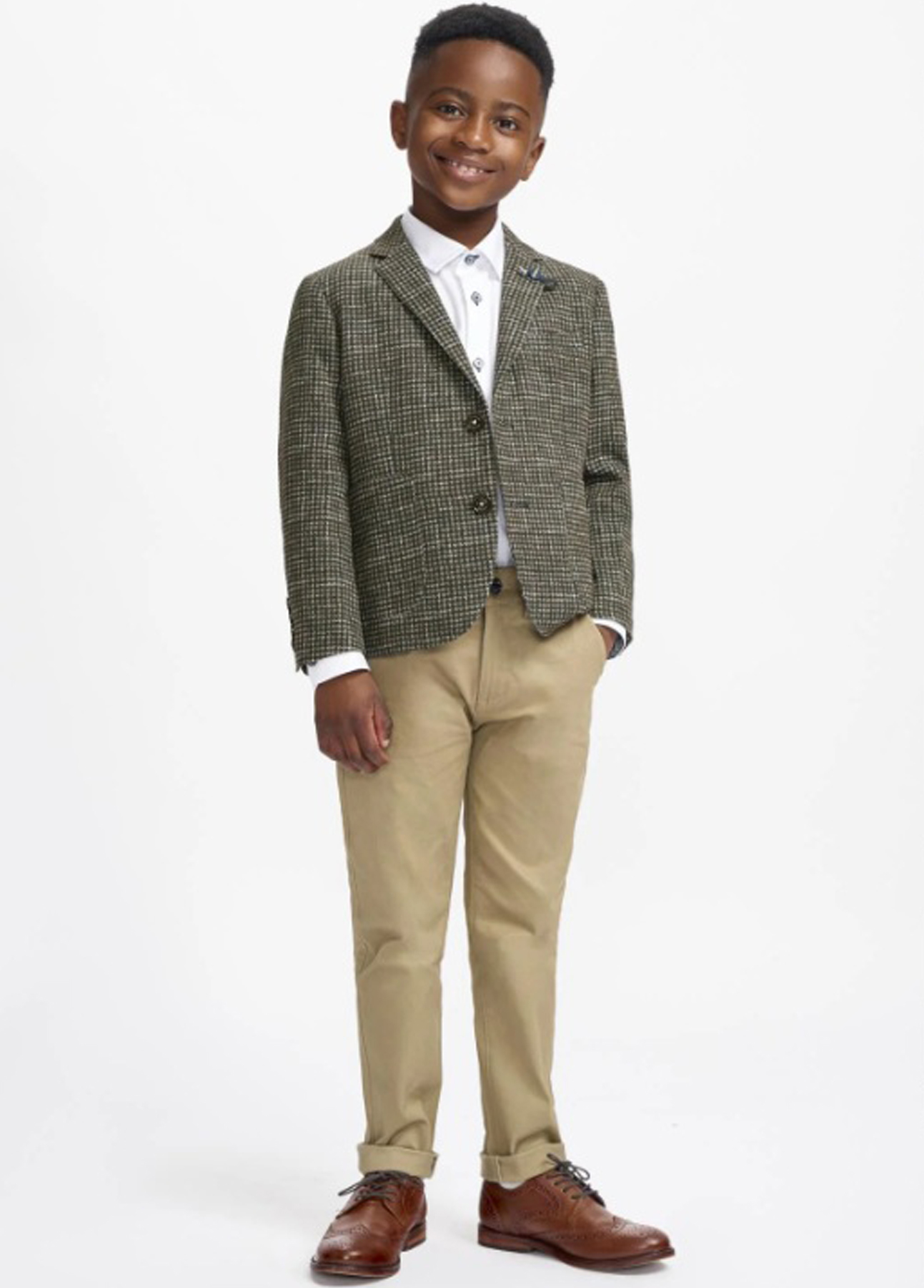 Boys Cavani 2 Piece Contrast Suit Blazer & Chino's | SuitsMe